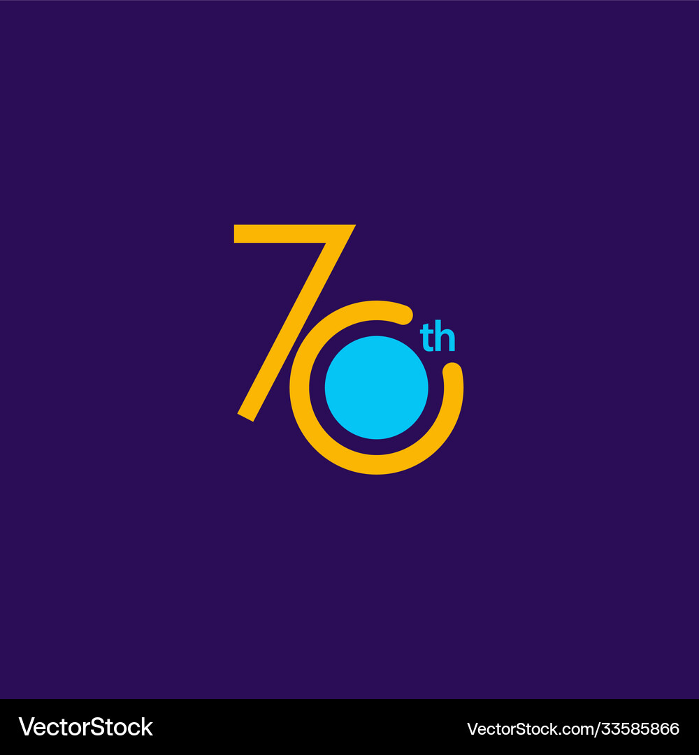 70 years anniversary celebration template design Vector Image