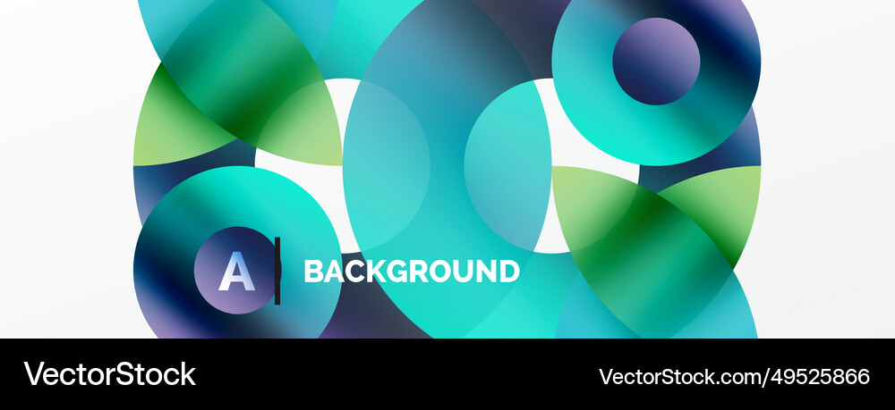Abstract round geometric shapes with gradients Vector Image