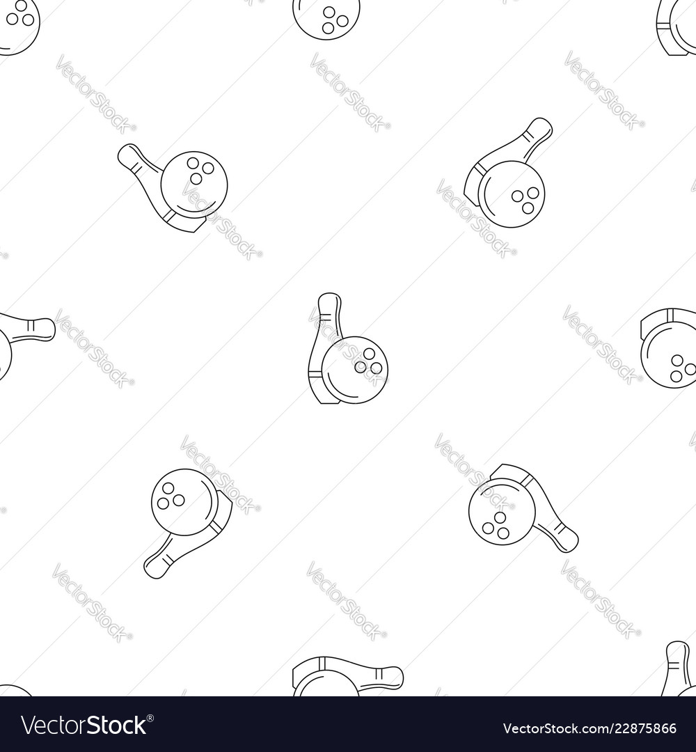 Bowling pattern seamless Royalty Free Vector Image