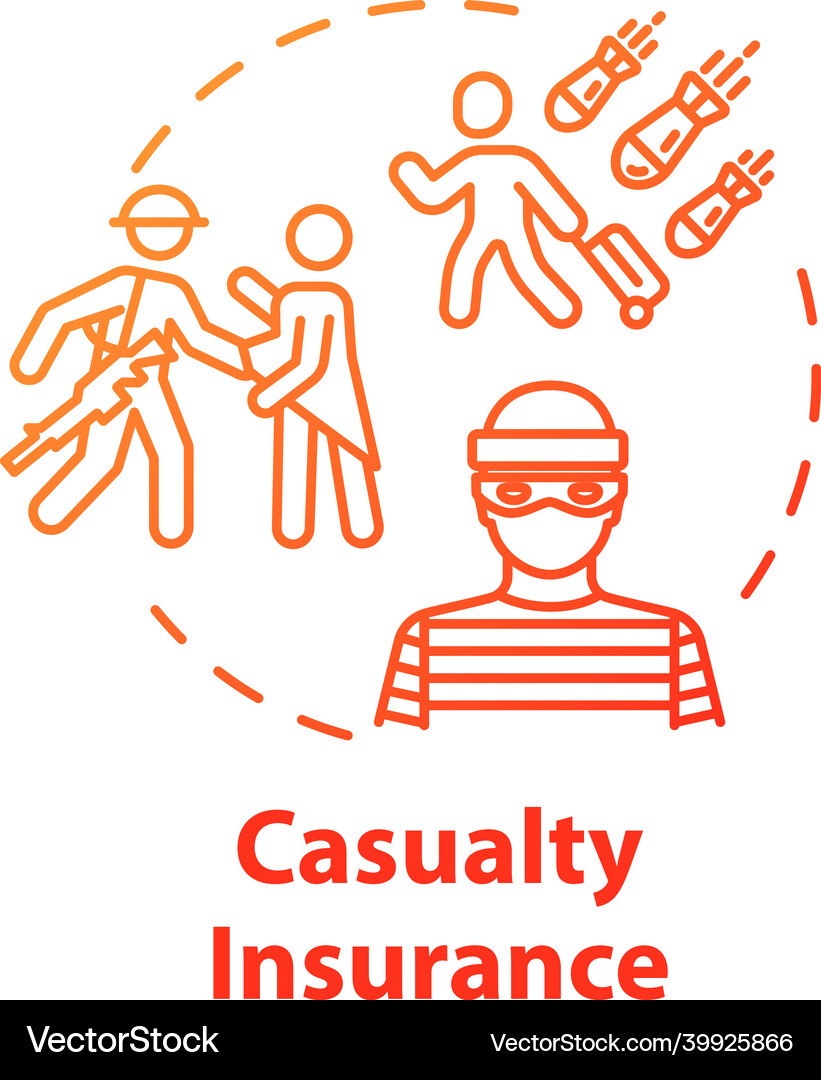 Casualty insurance concept icon emergency help Vector Image
