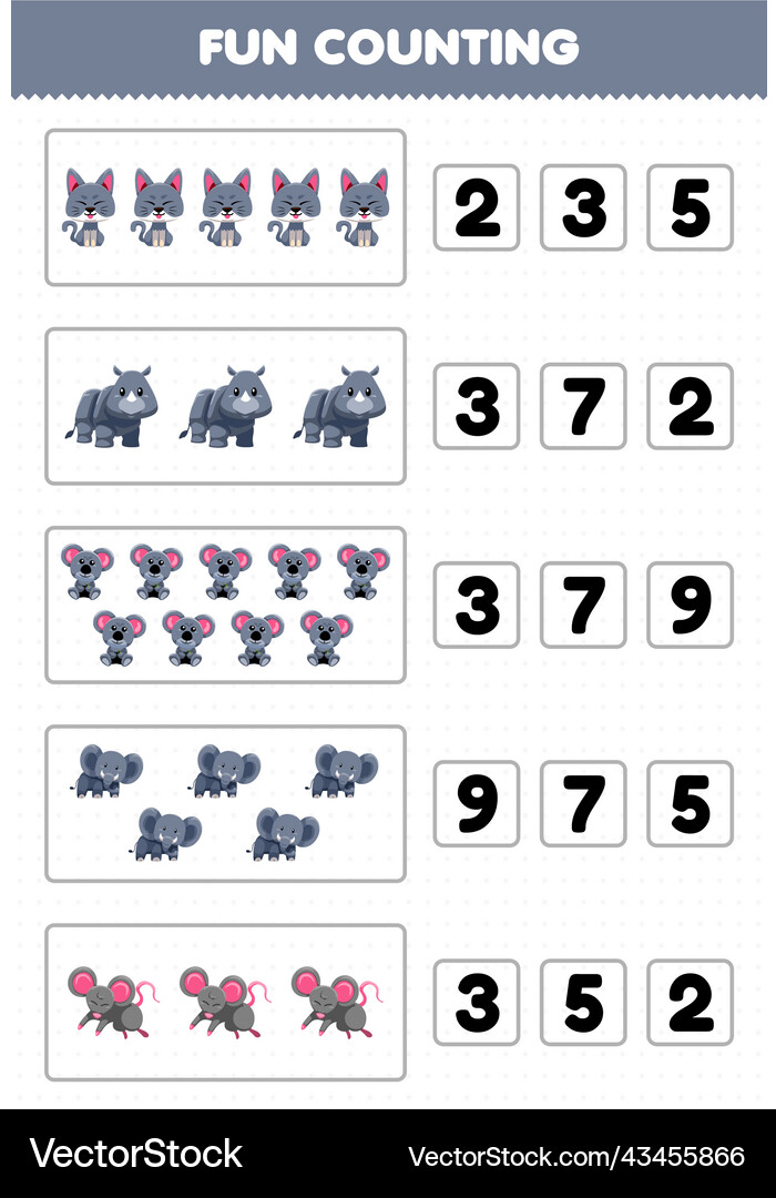 Education game for children fun counting Vector Image