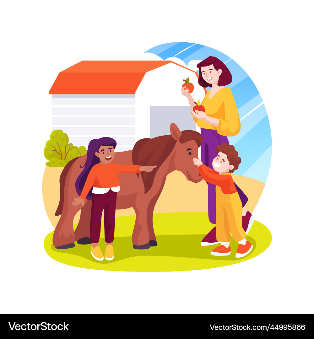 Farm trip isolated cartoon Royalty Free Vector Image