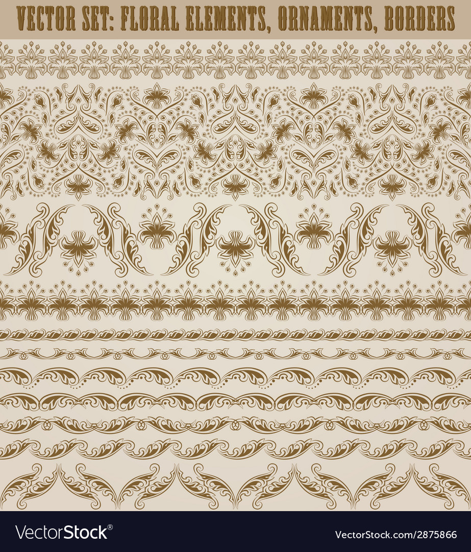 Horizontal elements decoration Royalty Free Vector Image