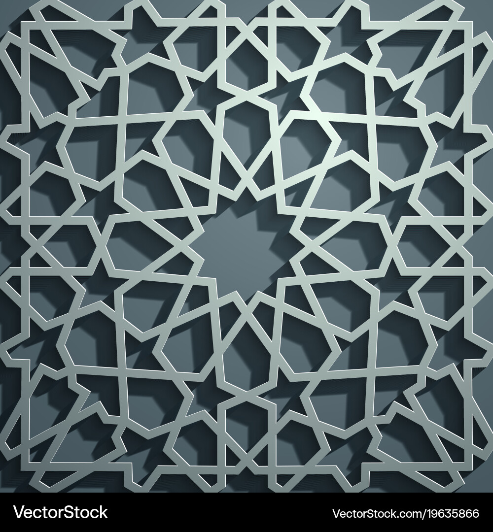 Islamic ornament persian motiff 3d Royalty Free Vector Image