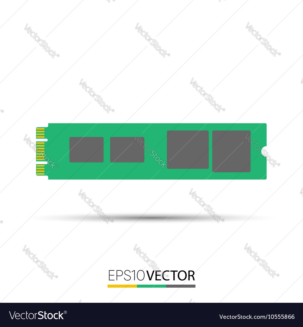 M2 Solid State Drive SSD Royalty Free Vector Image