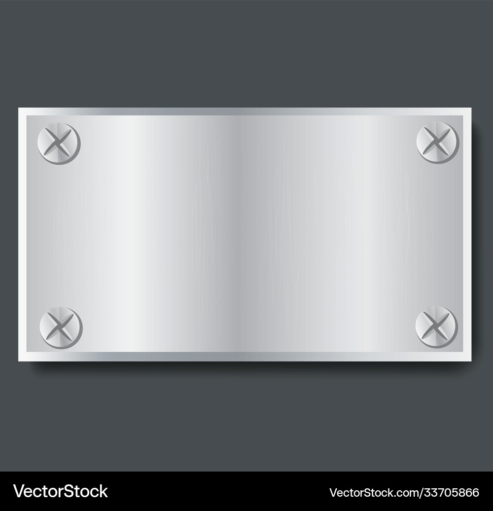 Plate metal banner background Royalty Free Vector Image
