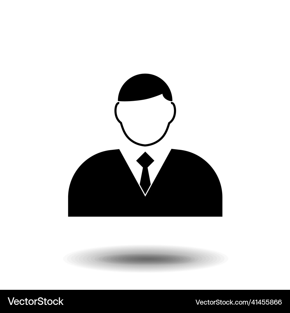 User avatar icon simple flat symbol pictogram Vector Image
