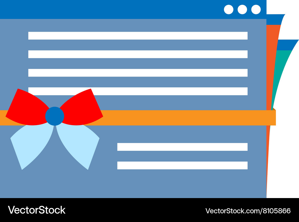 Web pages that are embroidered ribbon Royalty Free Vector