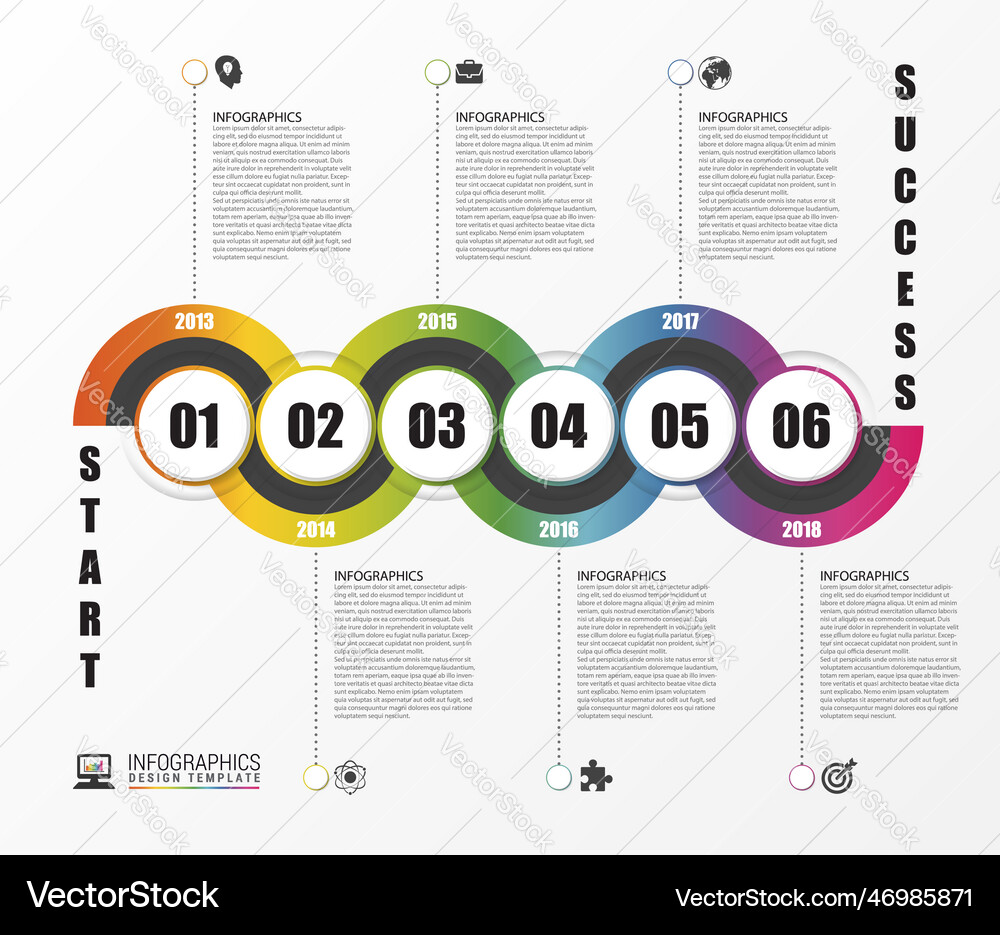 Abstract timeline infographic business concept Vector Image