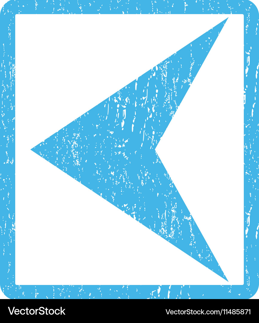 Arrowhead left icon rubber stamp Royalty Free Vector Image