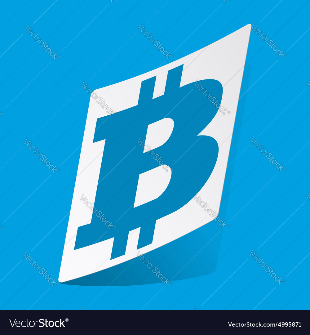 Bitcoin sticker Royalty Free Vector Image - VectorStock
