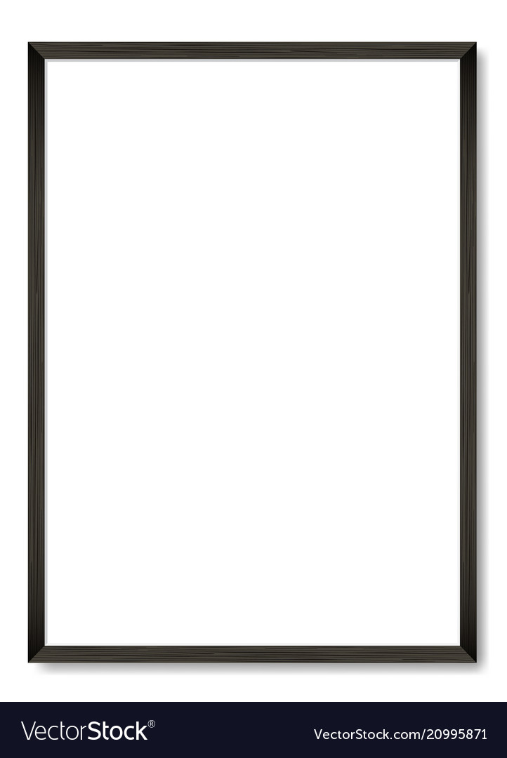 Blank Black Wooden Frame A4 Template Royalty Free Vector