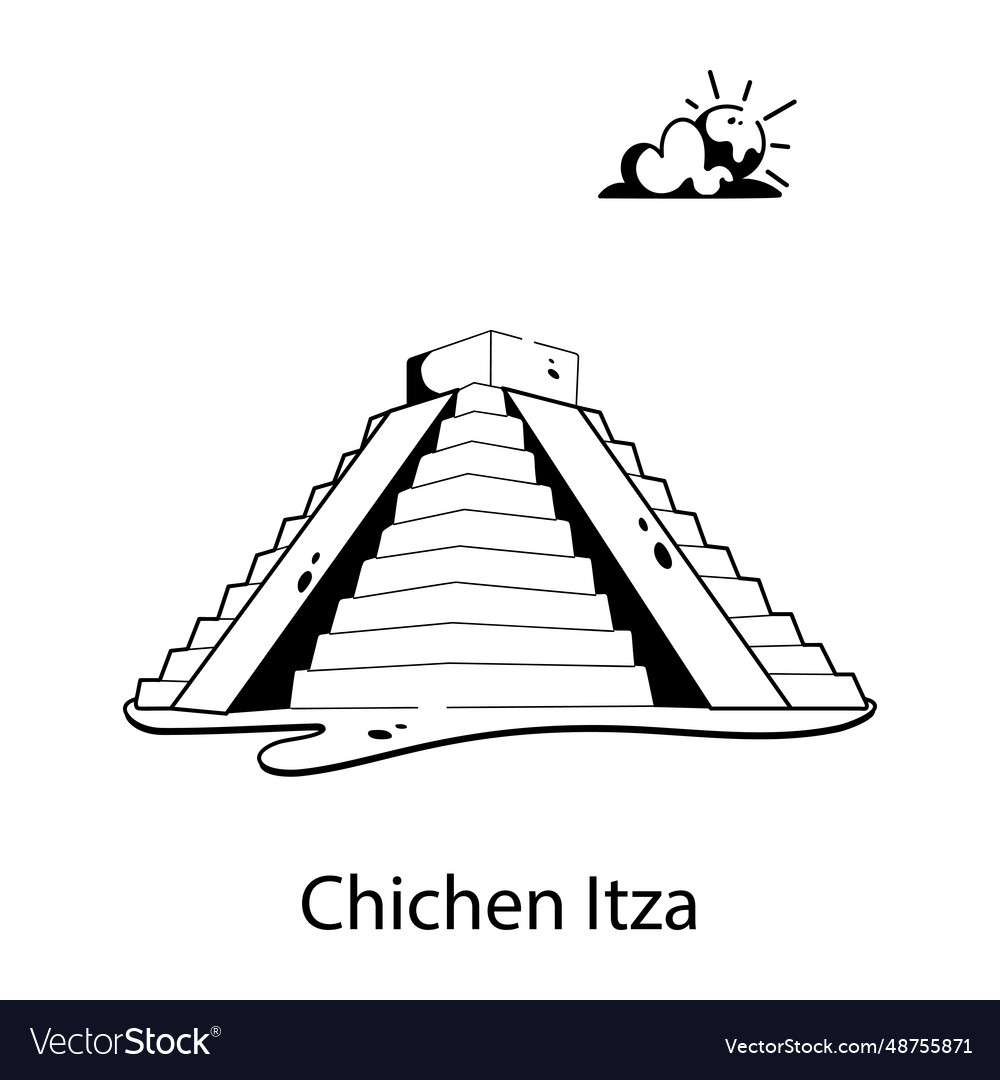 Chichen itza Royalty Free Vector Image - VectorStock
