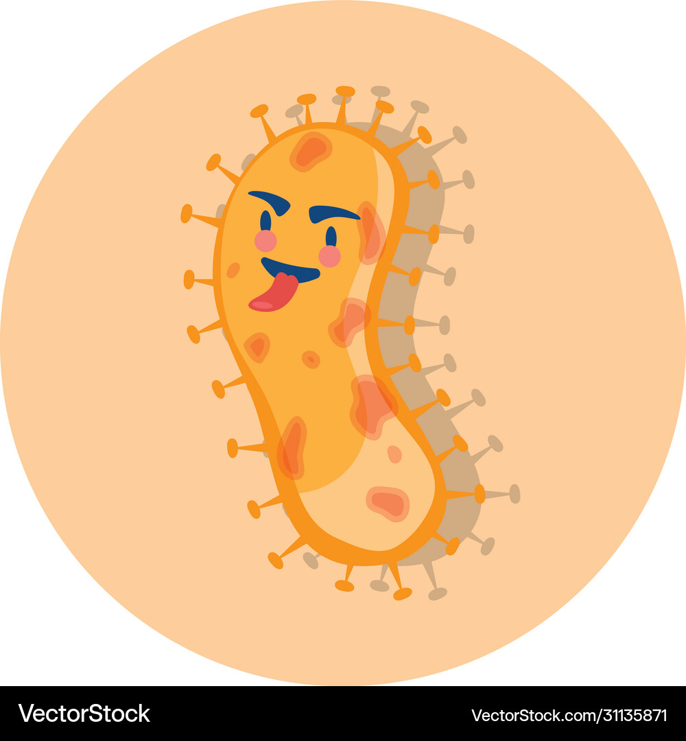 Covid19 pandemic particle comic character Vector Image