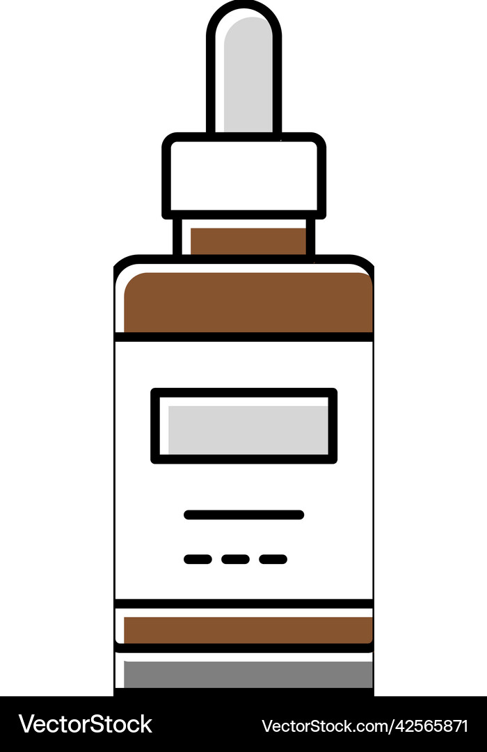 Face oil bottle color icon Royalty Free Vector Image