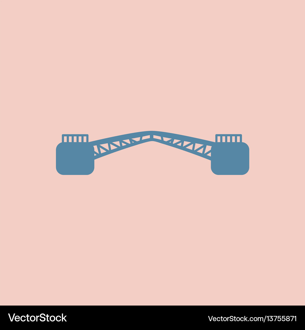 Metal cable suspension bridge modern bridge Vector Image