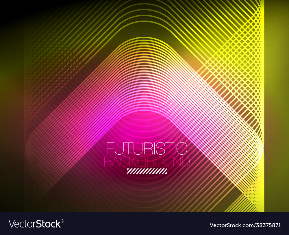Neon color square shape lines abstract background Vector Image