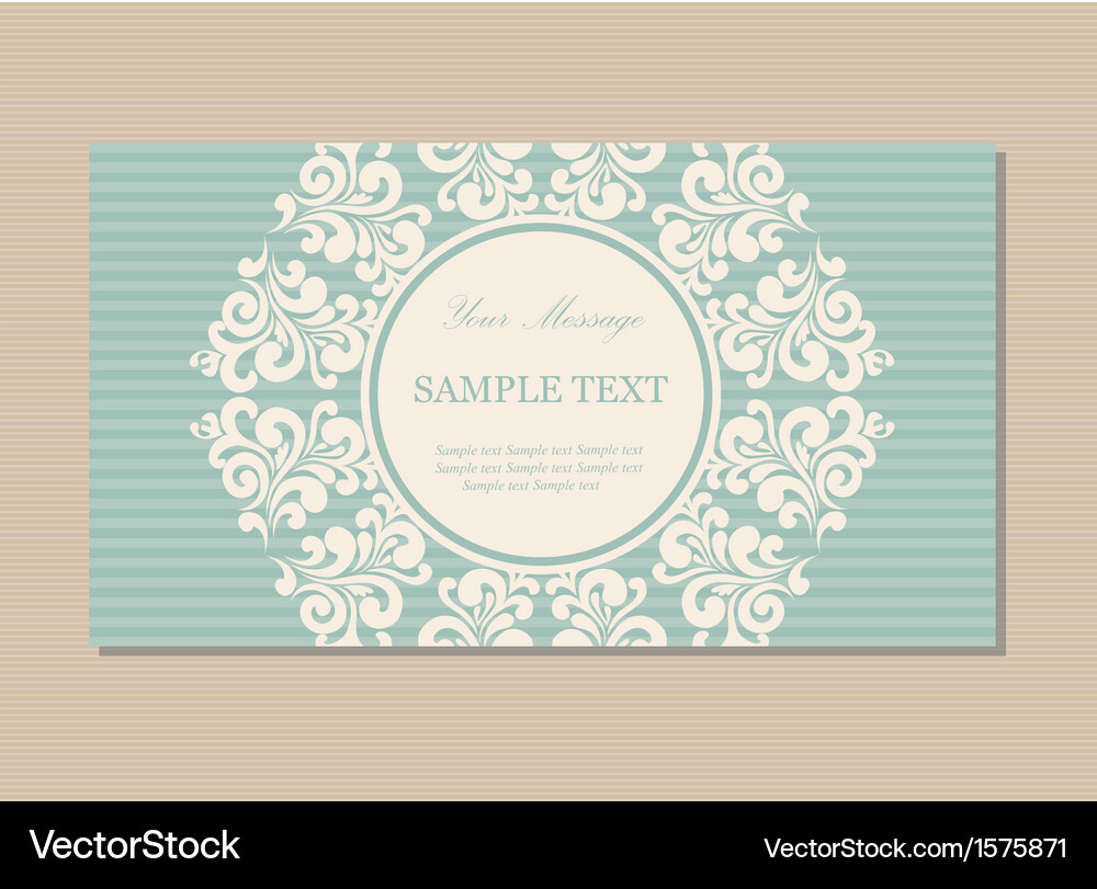 Vintage floral card Royalty Free Vector Image - VectorStock