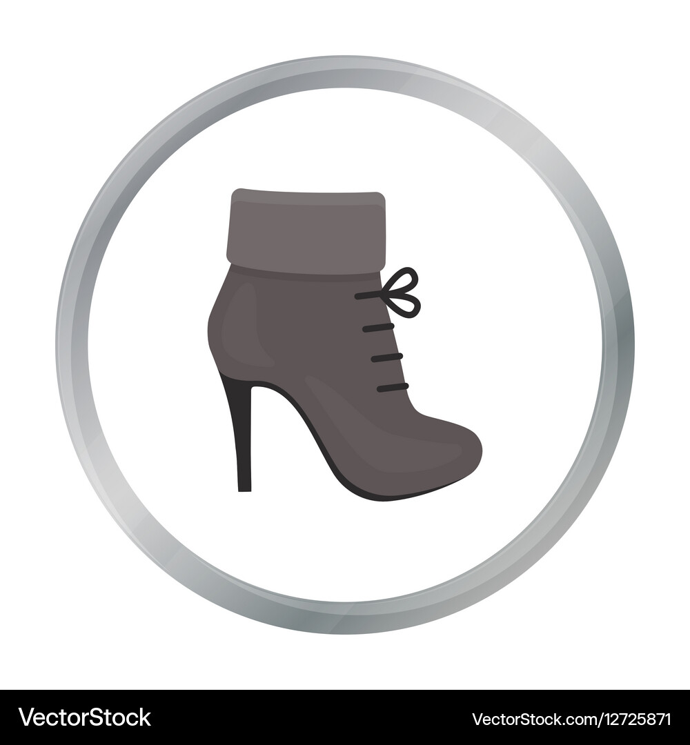 Woman boot icon of for web Royalty Free Vector Image