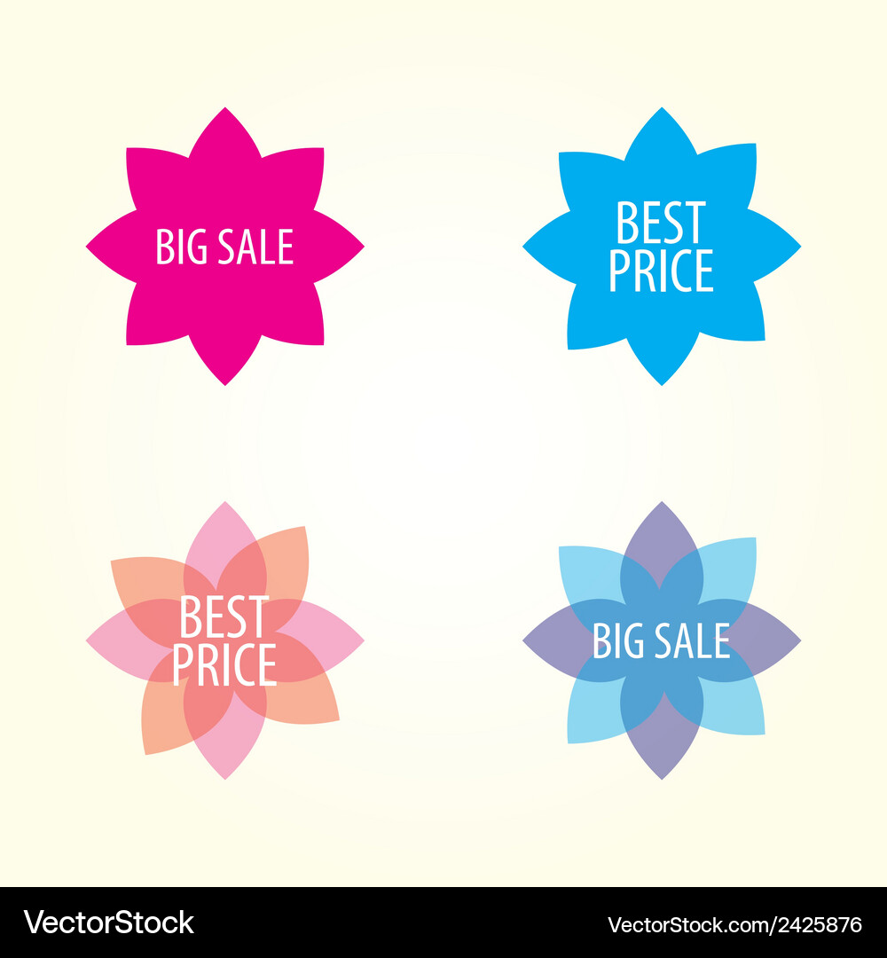 Best price labels whit colors Royalty Free Vector Image