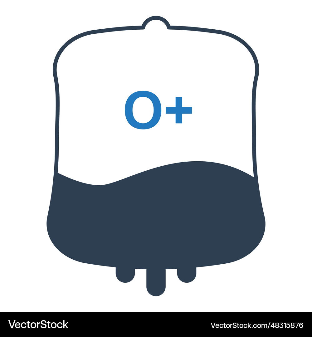 Blood group o icon isolated on white background Vector Image