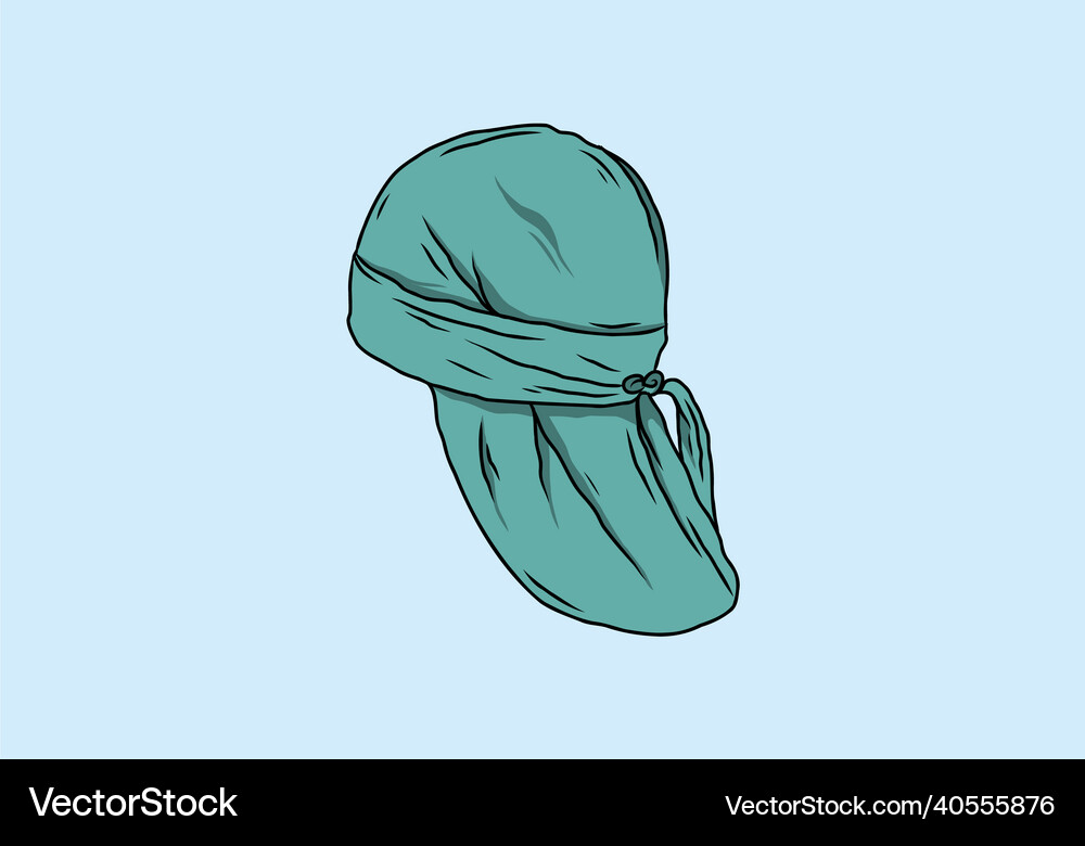 Blue color of durag Royalty Free Vector Image - VectorStock
