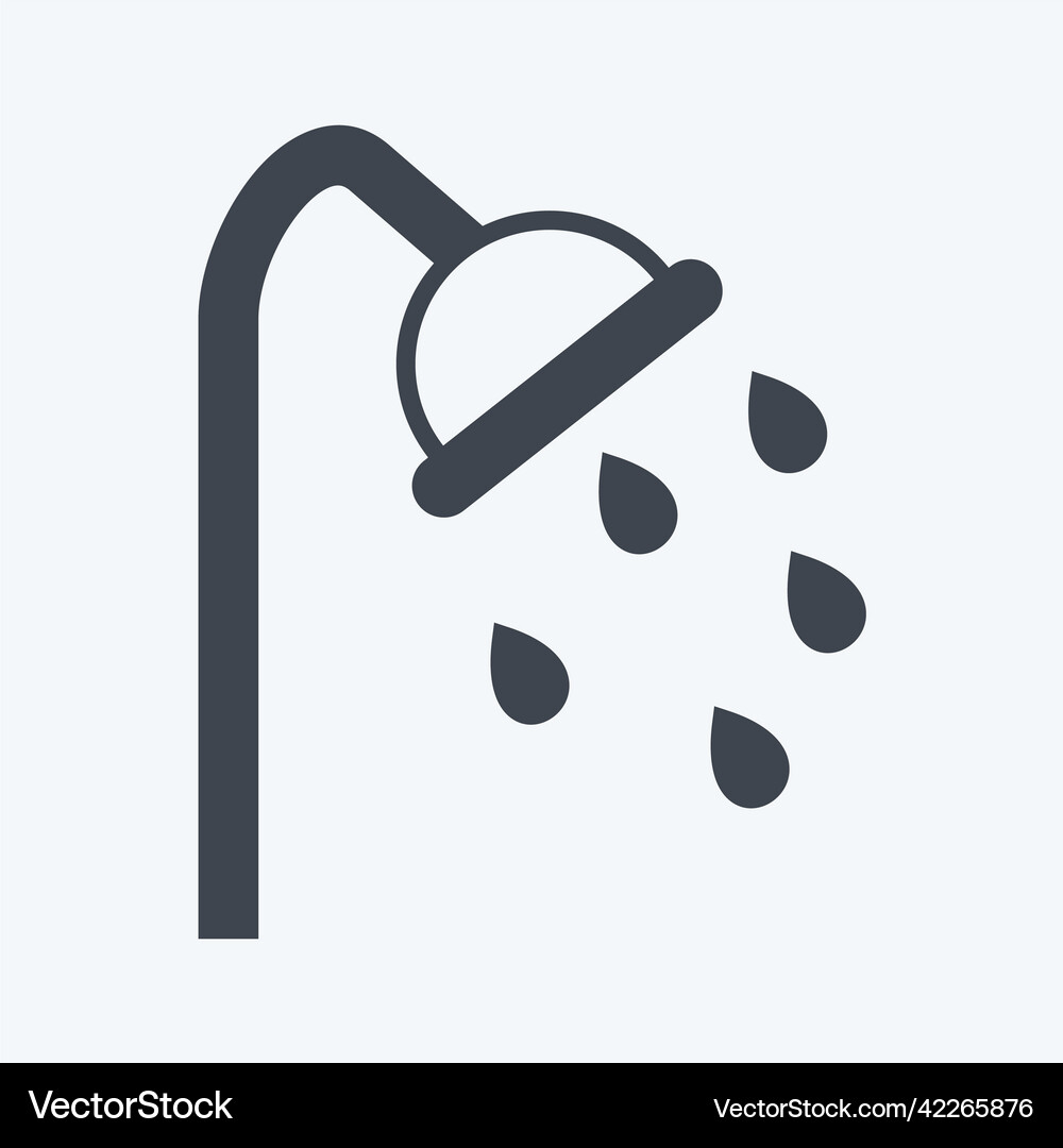 Icon shower suitable for spa symbol glyph style Vector Image