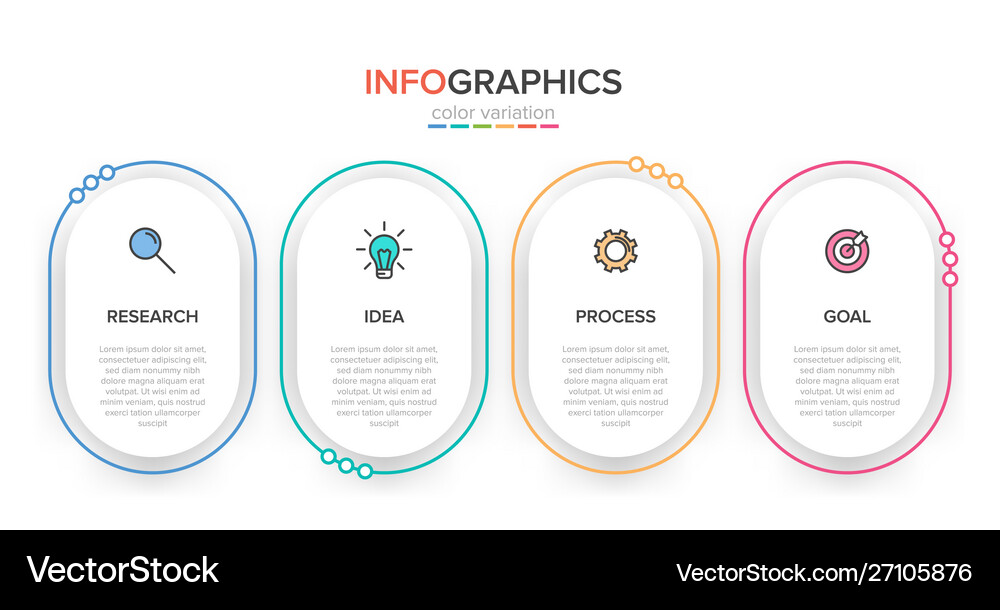 Infographic design with icons and 4 options Vector Image