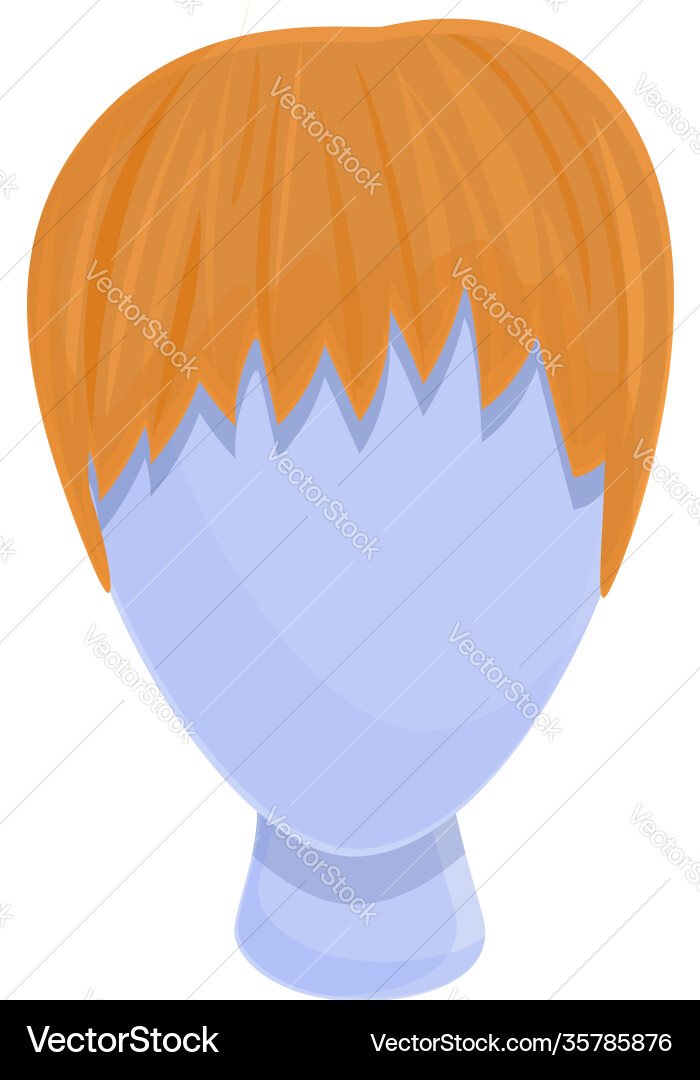 Lady wig icon cartoon style Royalty Free Vector Image