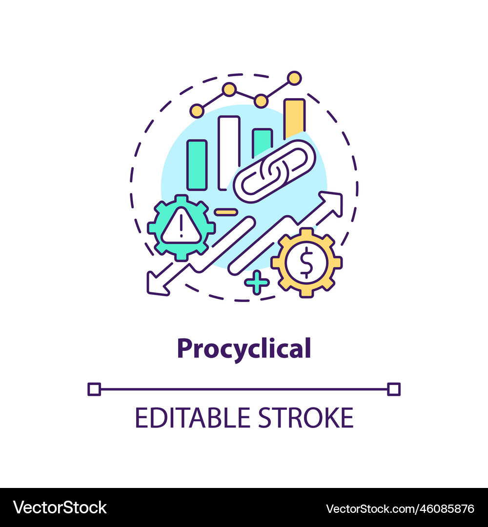 Procyclical concept icon Royalty Free Vector Image