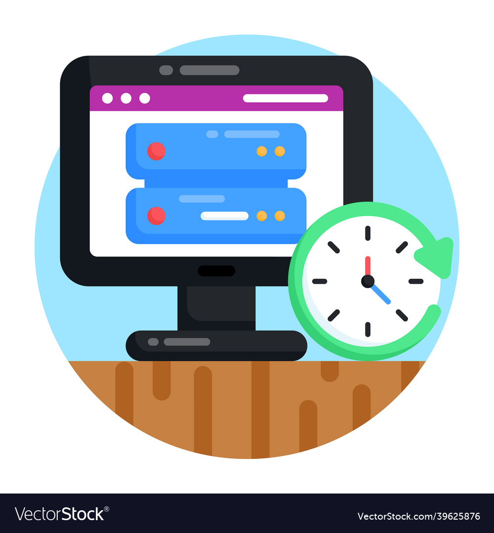 Server schedule Royalty Free Vector Image - VectorStock