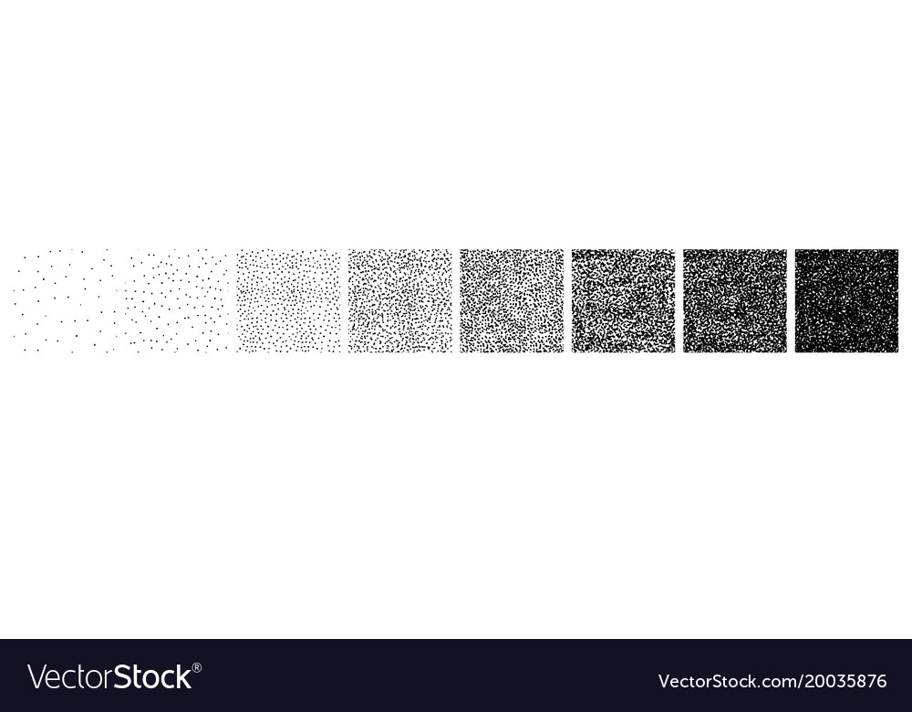 Set of stipple pattern Royalty Free Vector Image