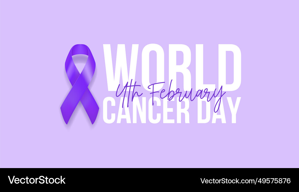 World cancer day background Royalty Free Vector Image