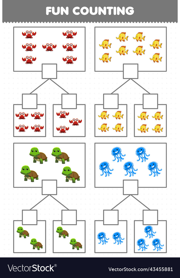 Education game for children fun counting picture Vector Image