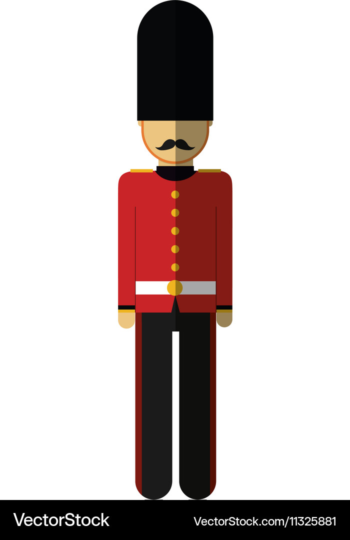 England soldier isolated icon Royalty Free Vector Image