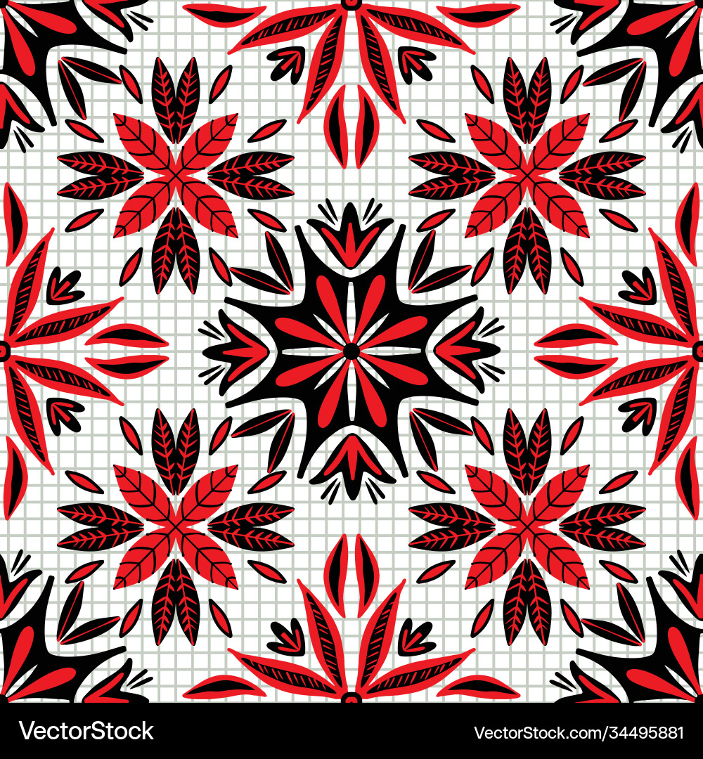 Geometric ethnic embroidery seamless Royalty Free Vector