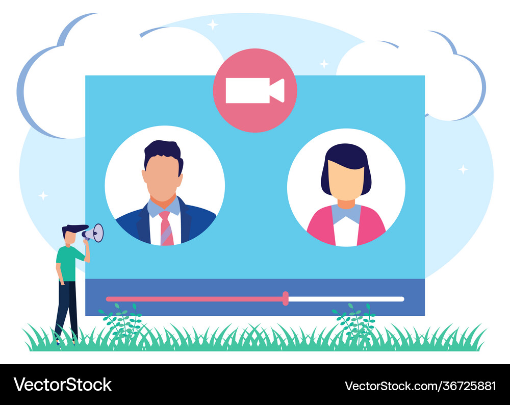 Graphic cartoon character long distance web Vector Image