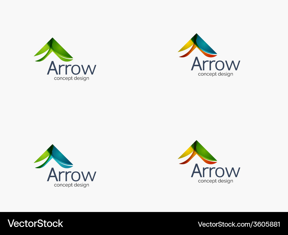 Modern company logo clean glossy design Royalty Free Vector