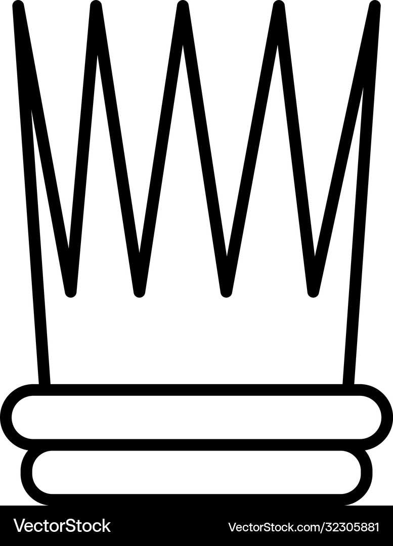 Royal crown duke line style icon Royalty Free Vector Image