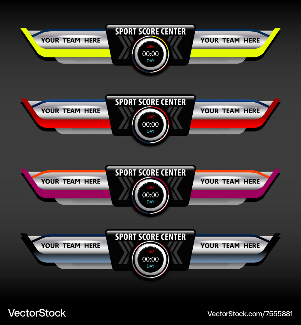 Sports Scoreboard Template Royalty Free Vector Image