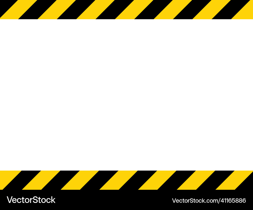 Black and yellow diagonal line striped blank Vector Image