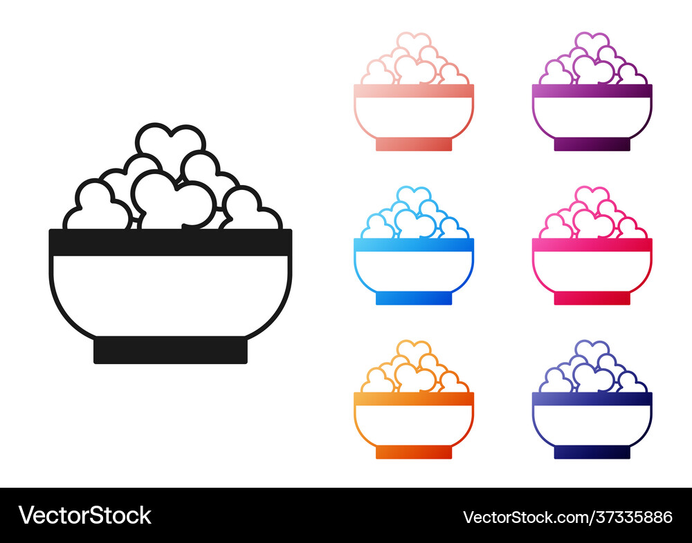 Black cottage cheese icon isolated on white Vector Image