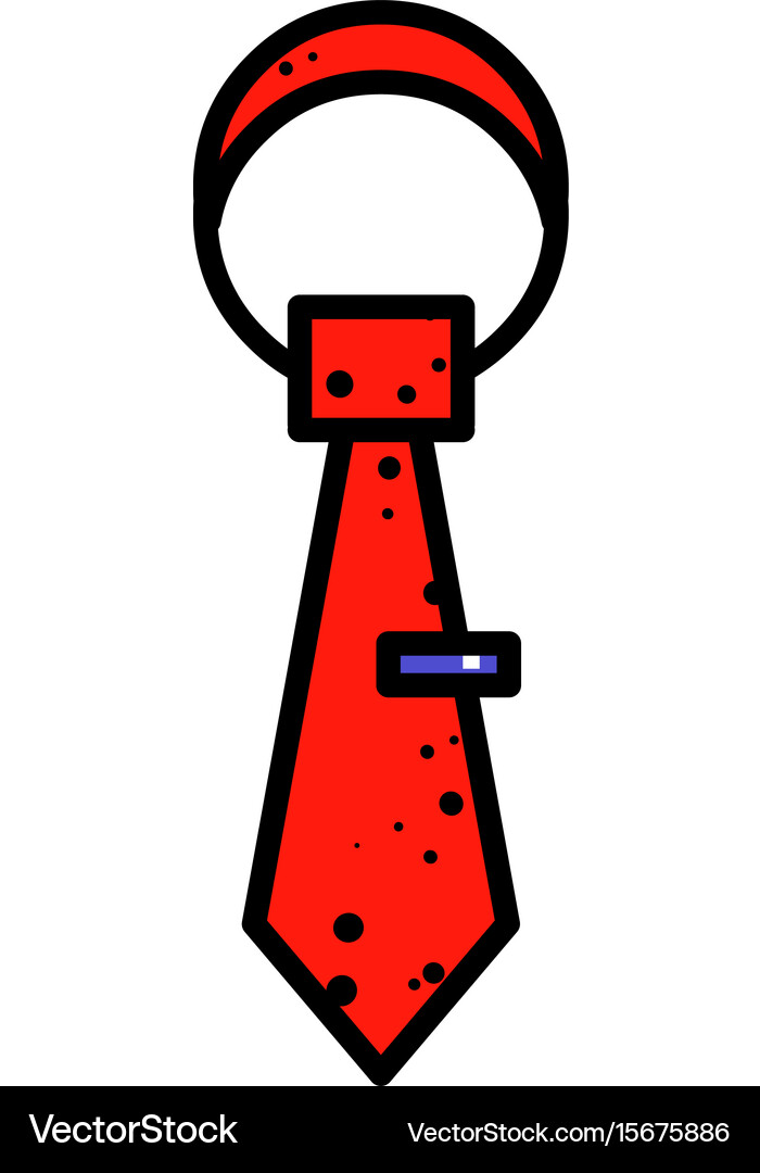 Cartoon image tie icon necktie symbol Royalty Free Vector