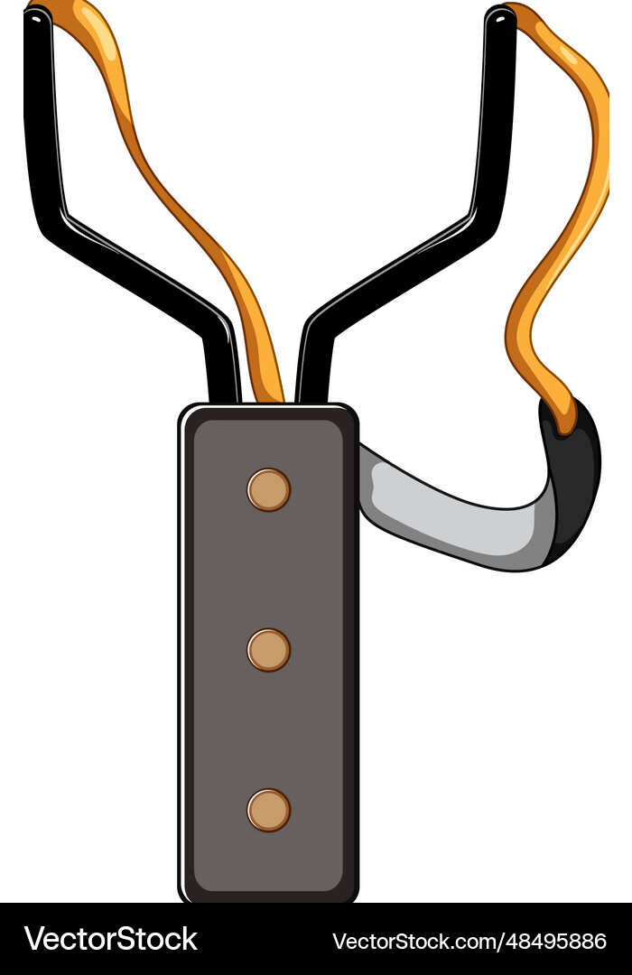 Catapult slingshot cartoon Royalty Free Vector Image