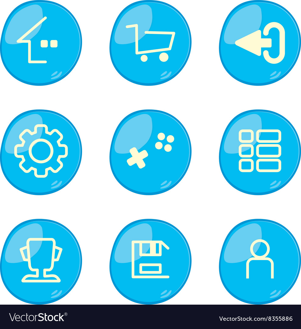 Flat icon set Royalty Free Vector Image - VectorStock