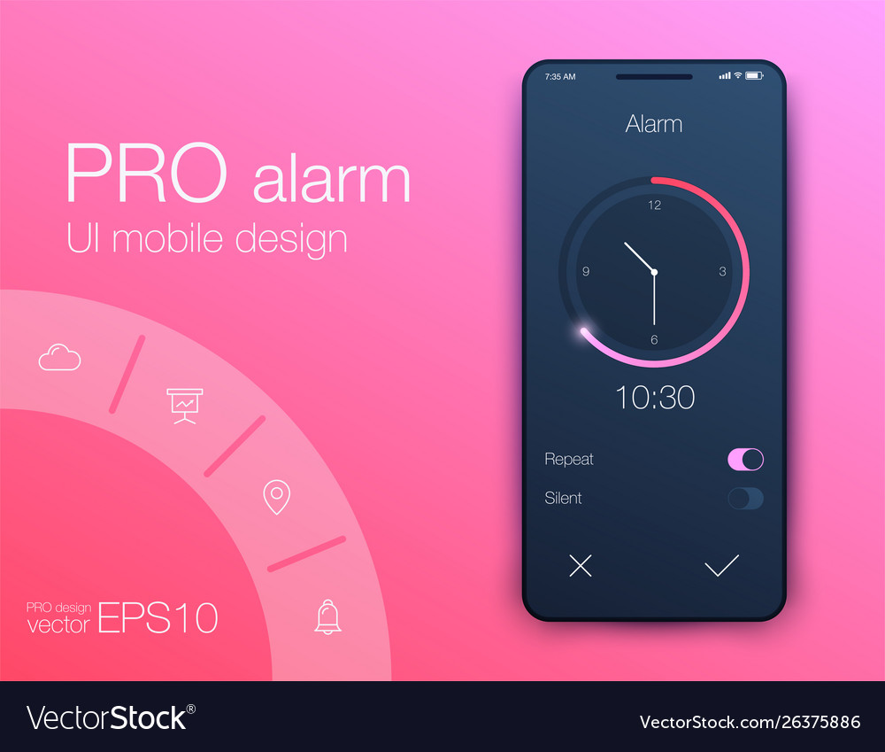 Mobile Application Interface Ui Design Stock Vector Image