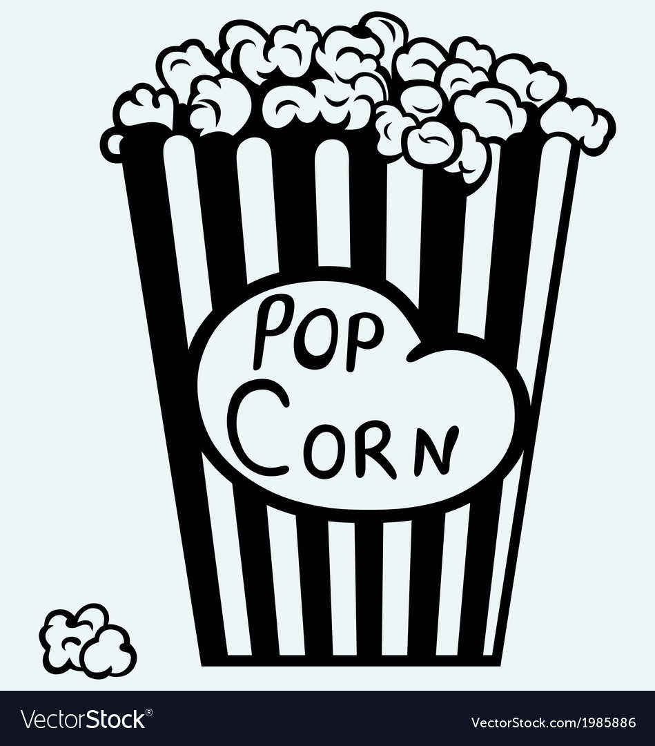 Popcorn exploding inside packaging Royalty Free Vector Image