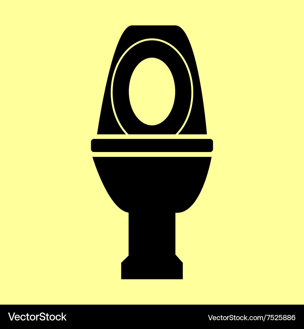Toilet sign flat style icon Royalty Free Vector Image