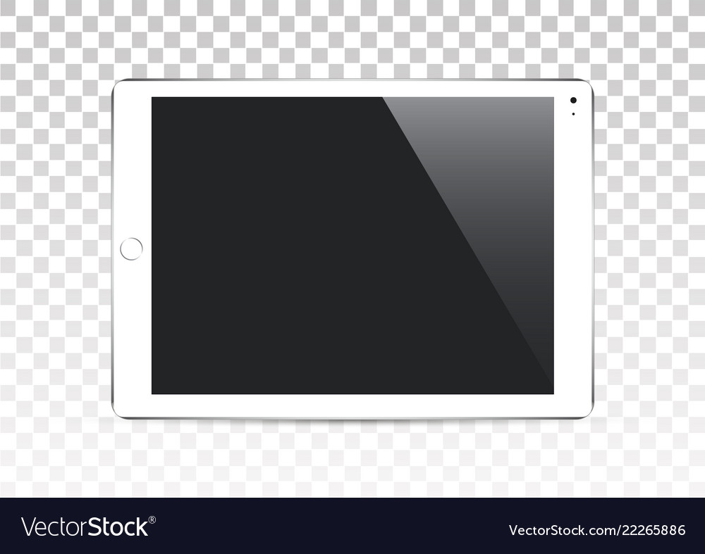 White tablet computer isolated Royalty Free Vector Image
