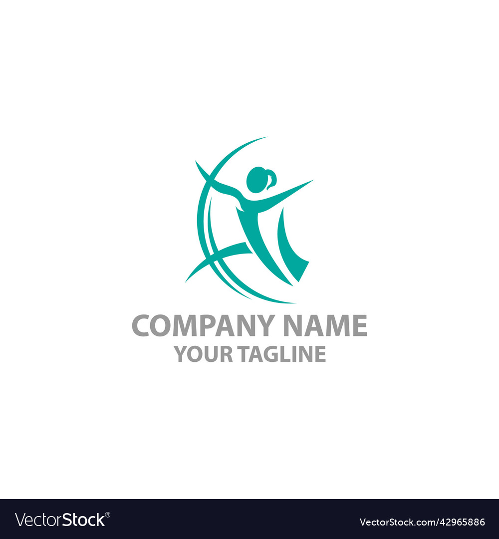 Women health logo template designoutline woman Vector Image